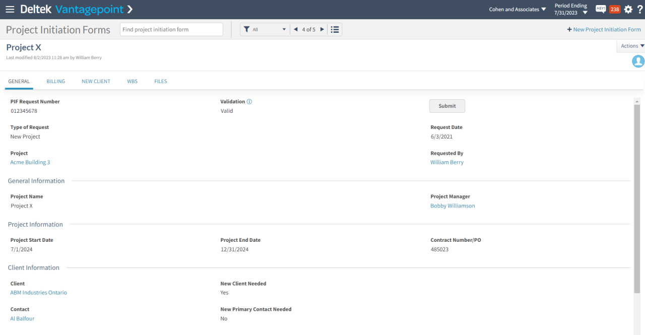 Project Initiation Form (PIF) - AMR Group